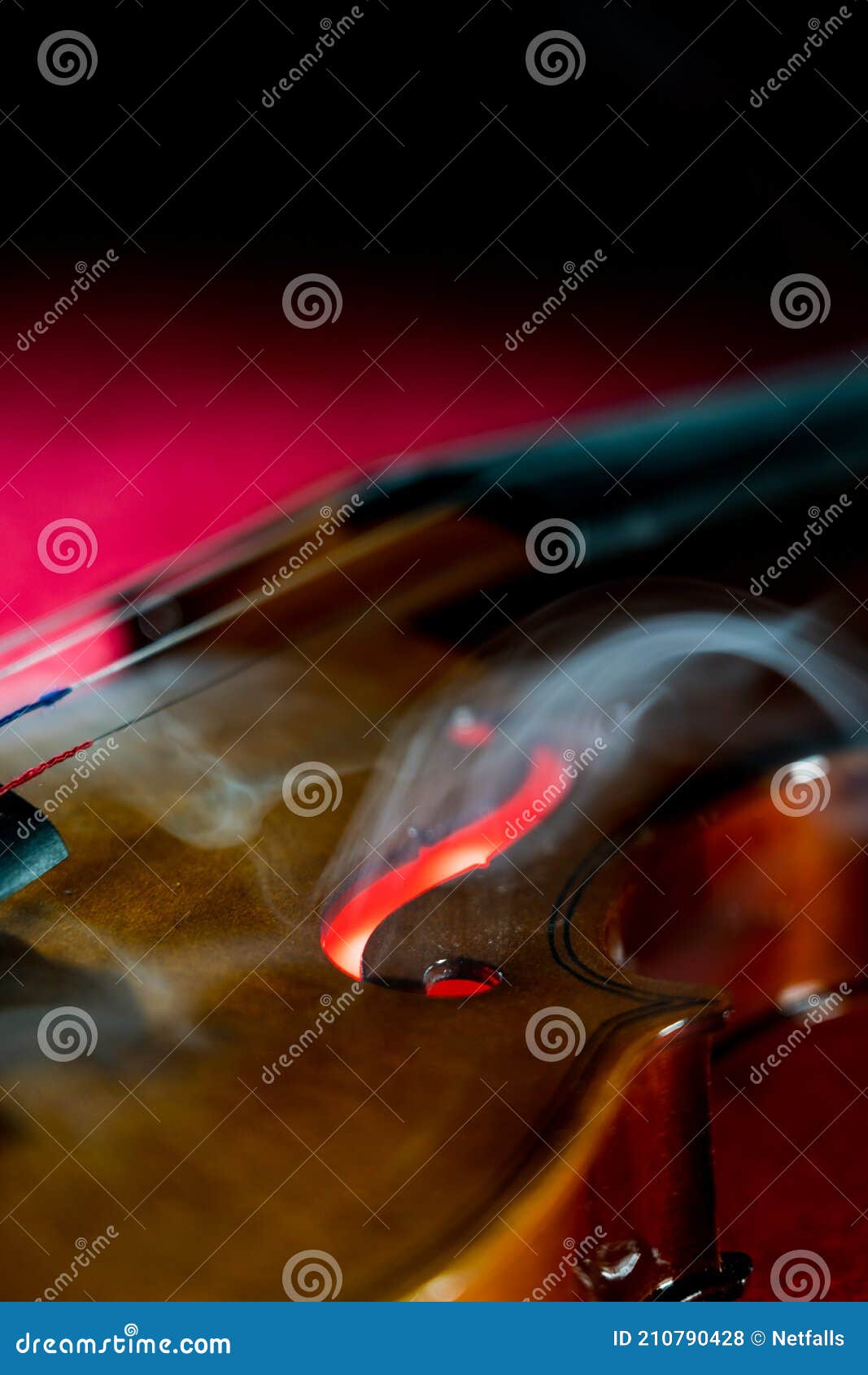 Smoky Dramatic Violin Close Up Stock Photo - Image of symbol, concert ...