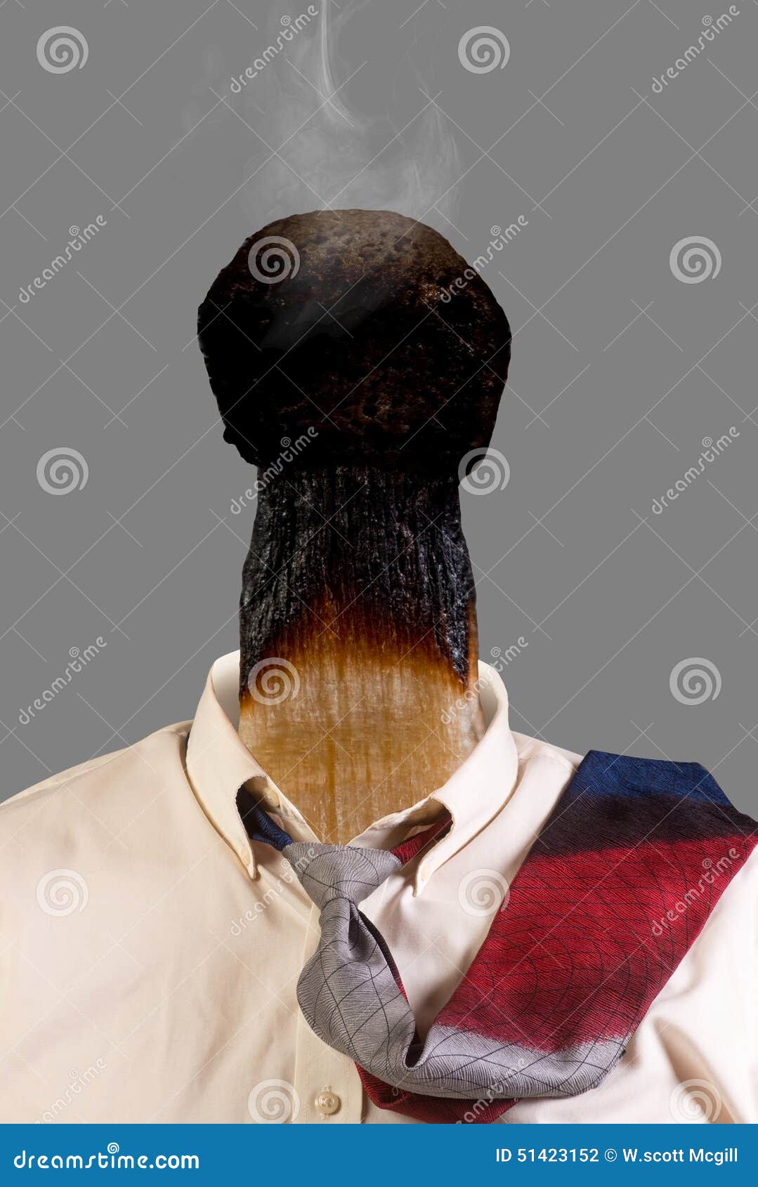 Smoky Head. stock photo. Image of match, ignite, heat - 51423152