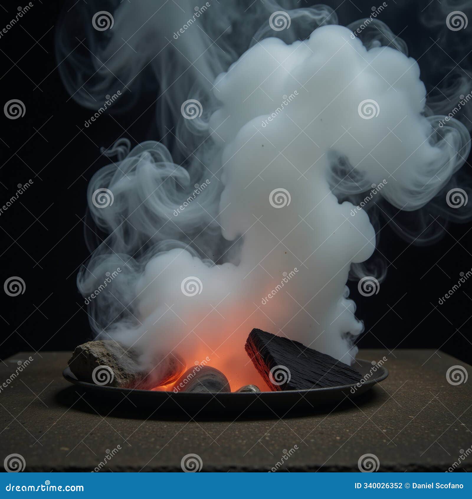Smoky Scene with No Light Source Present Stock Illustration ...