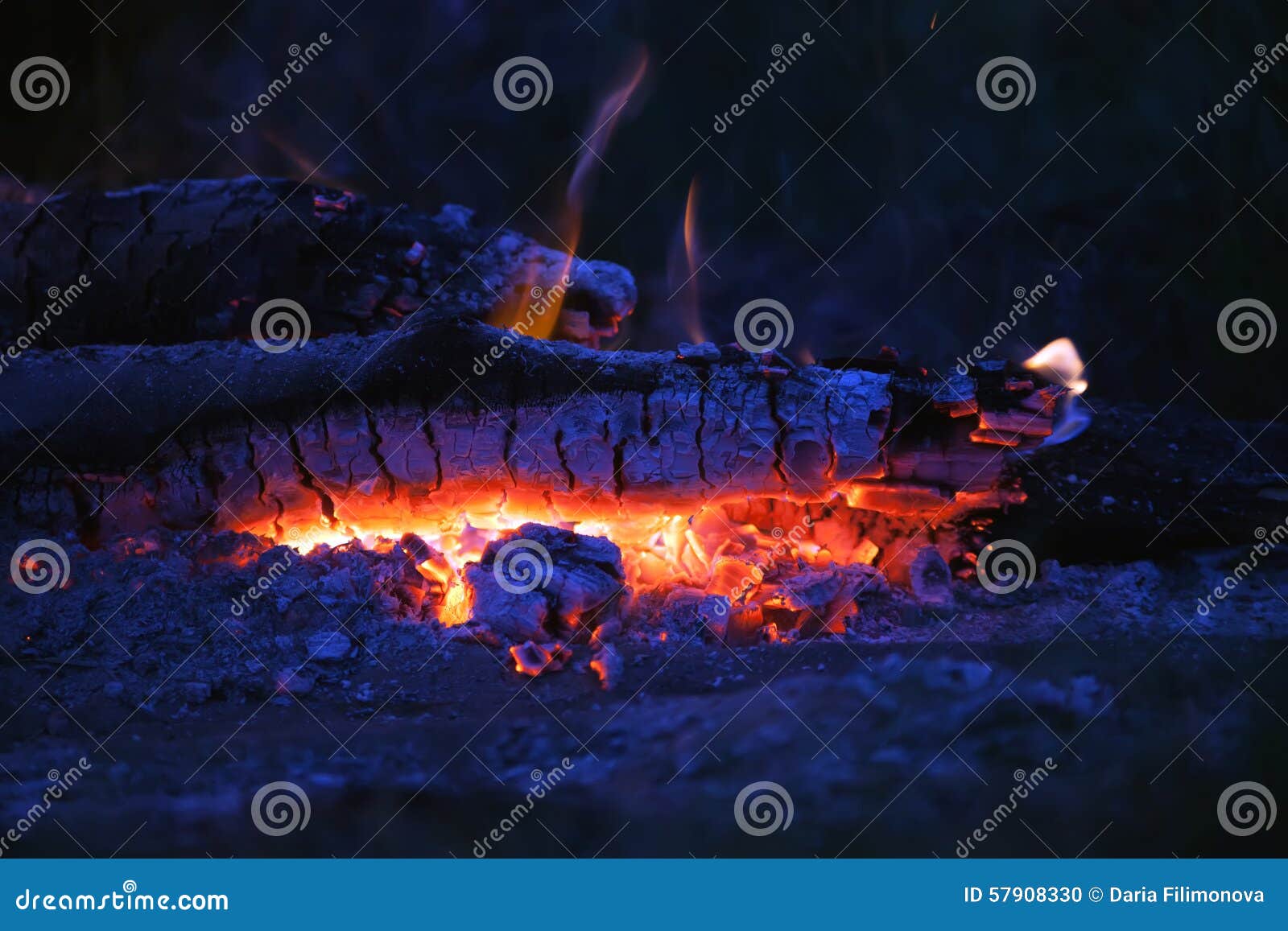 Smoldering bonfire stock photo. Image of burn, black - 57908330
