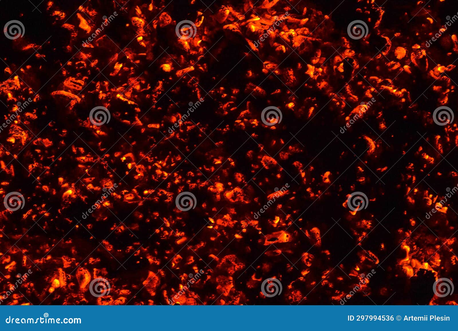 Smoldering Coals in the Fire, the Glow of Coals Stock Photo - Image of ...