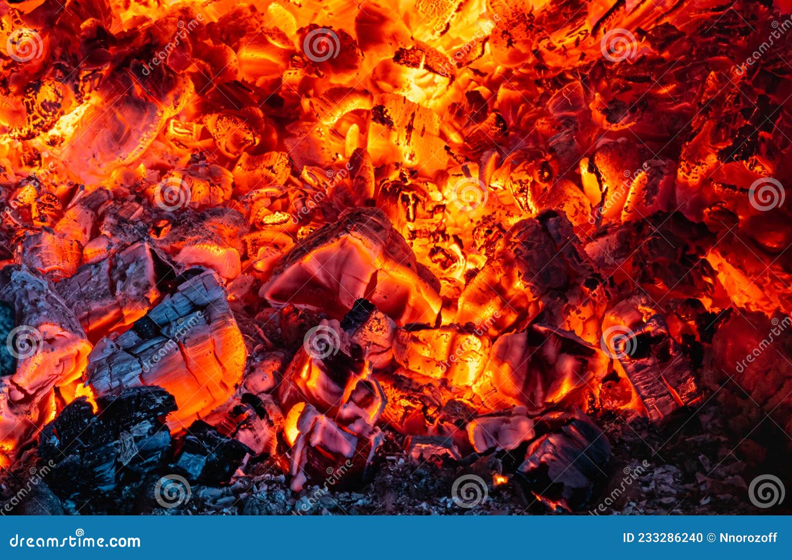 Smoldering Embers and Ash after Burning Wood Stock Photo - Image of ...