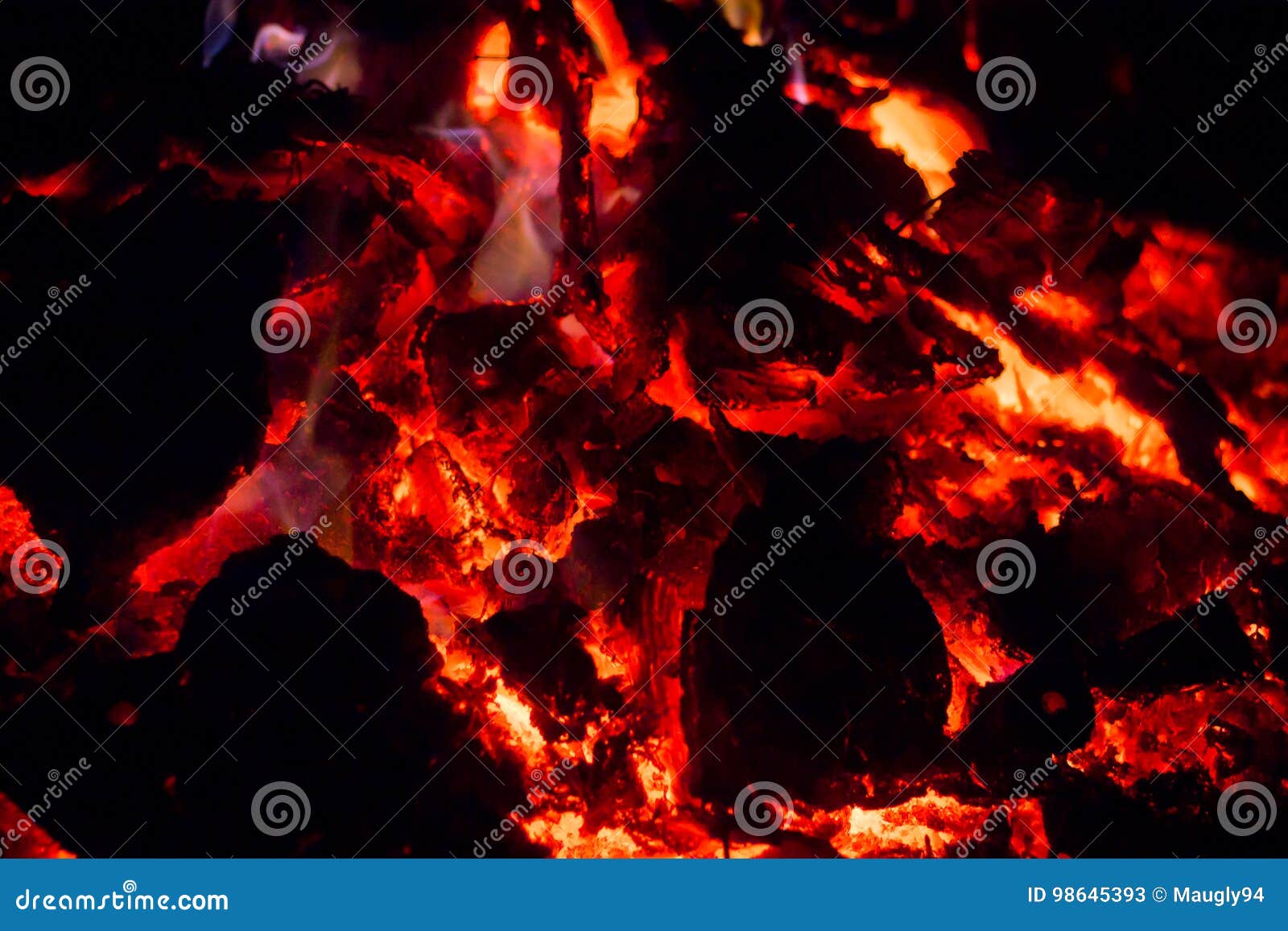 Smoldering Fire, Flame, Fire , Sparks, Embers. Royalty-Free Stock Image ...