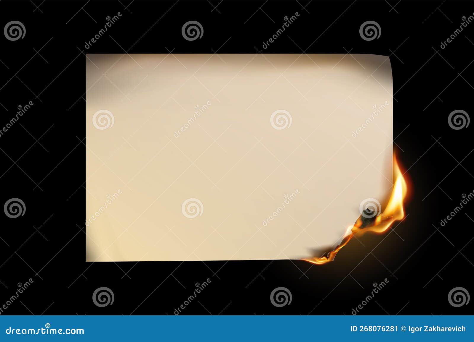 Smoldering Landscape Sheet. Isolated Vector Stock Illustration ...