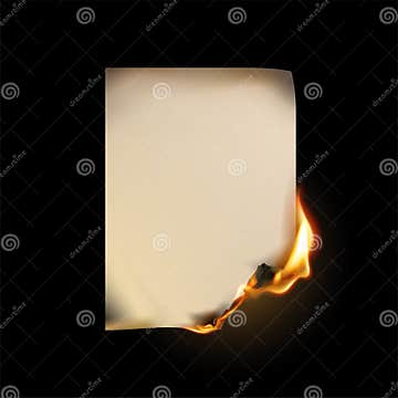 Smoldering Paper. Isolated Vector Stock Illustration - Illustration of ...
