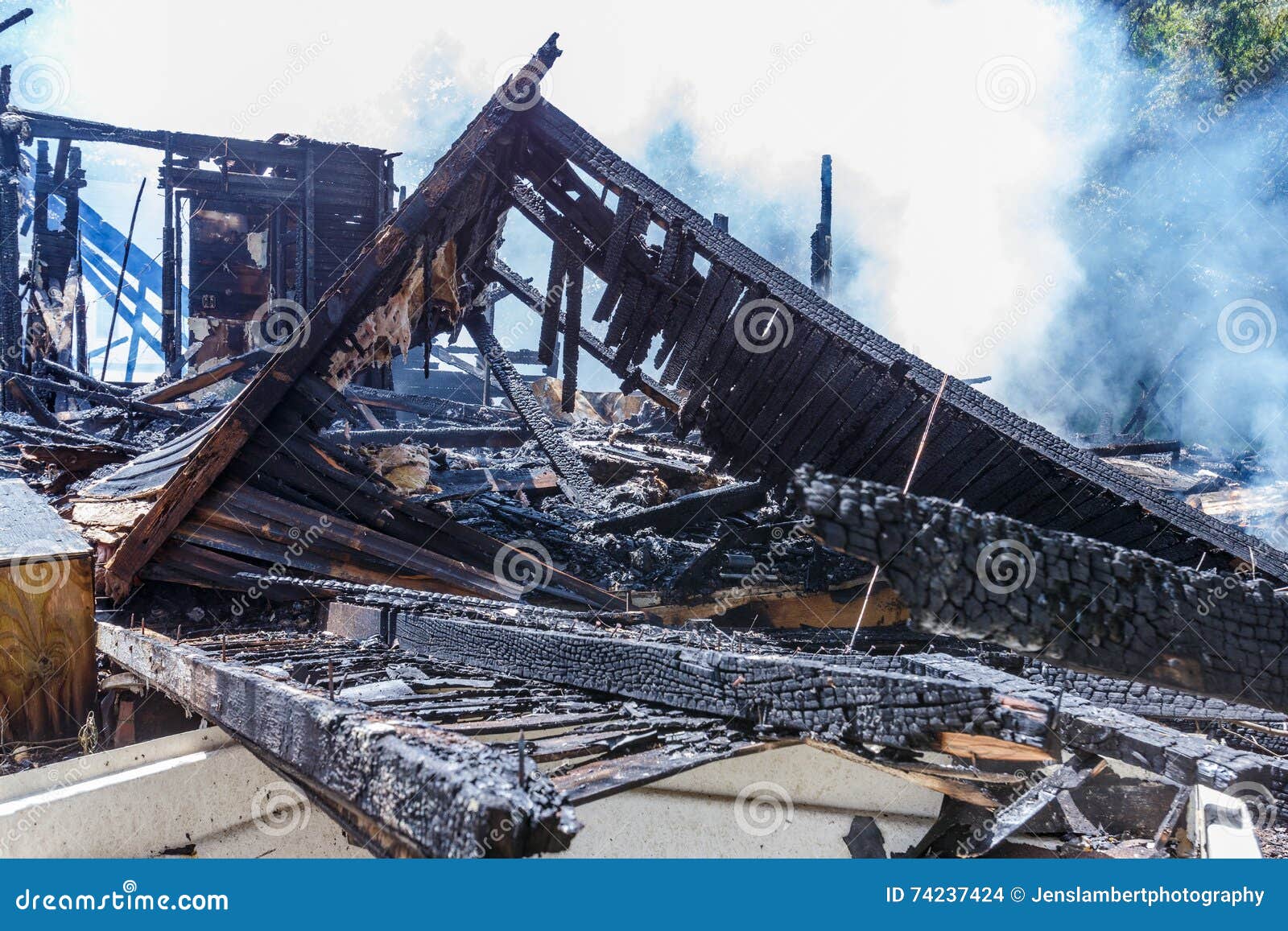 Smoldering Ruins stock photo. Image of ruins, dwelling - 74237424
