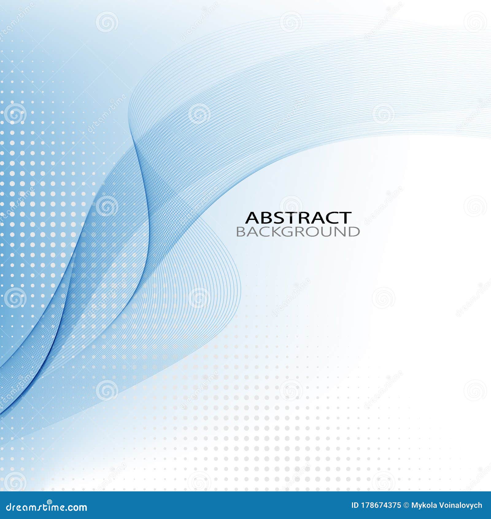 Smooth Abstract Border Wave Soft Dotted Background Modern Futuristic ...