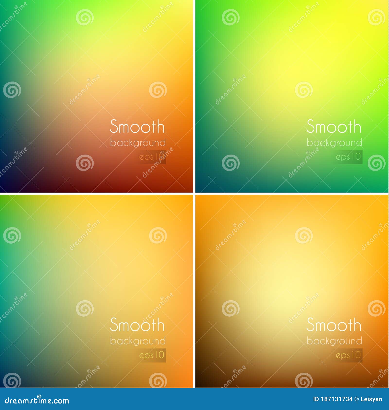 Smooth Abstract Colorful Backgrounds Set Stock Vector - Illustration of ...