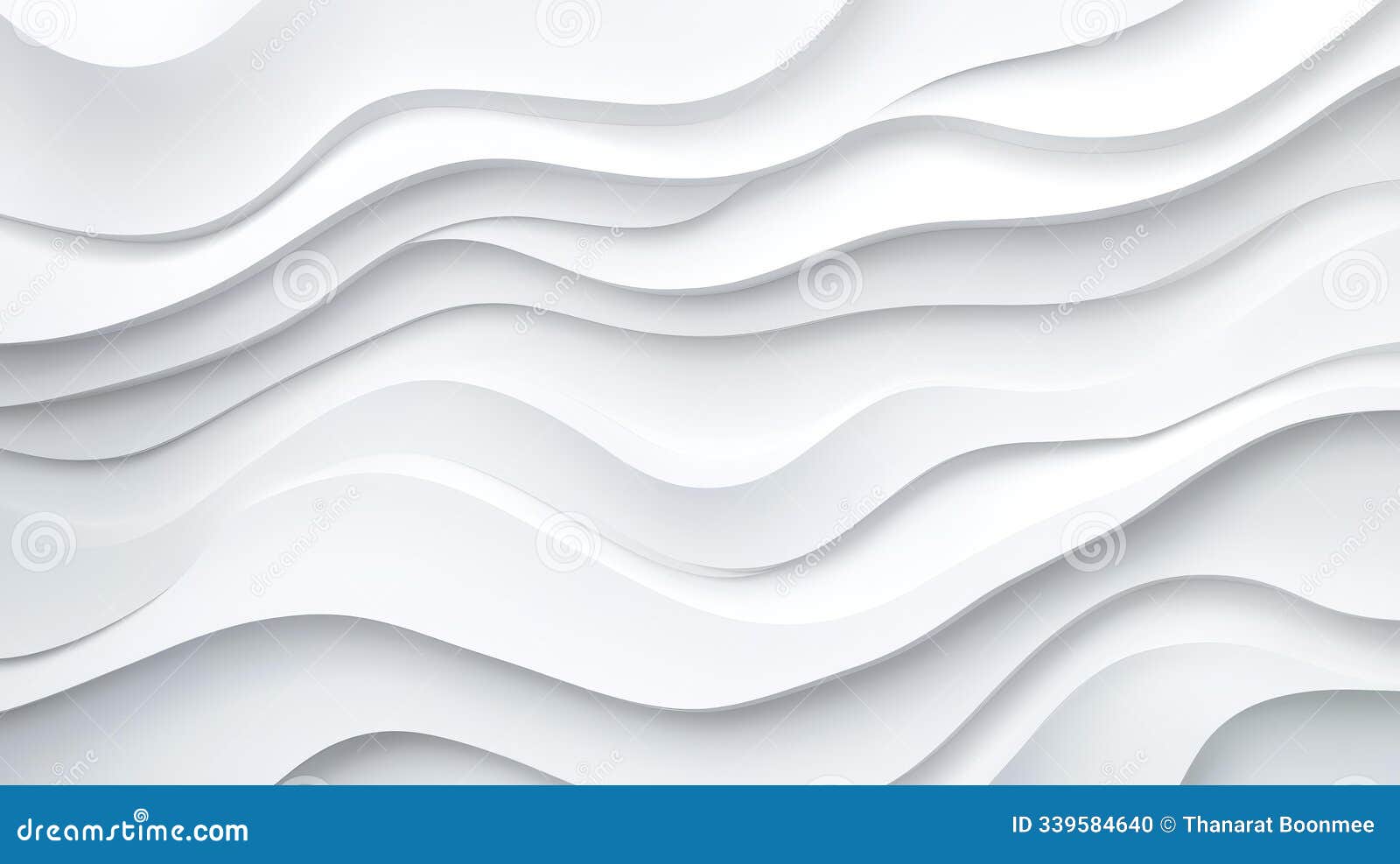 Looping Animation of Abstract White Waves Creating a Serene Backdrop ...