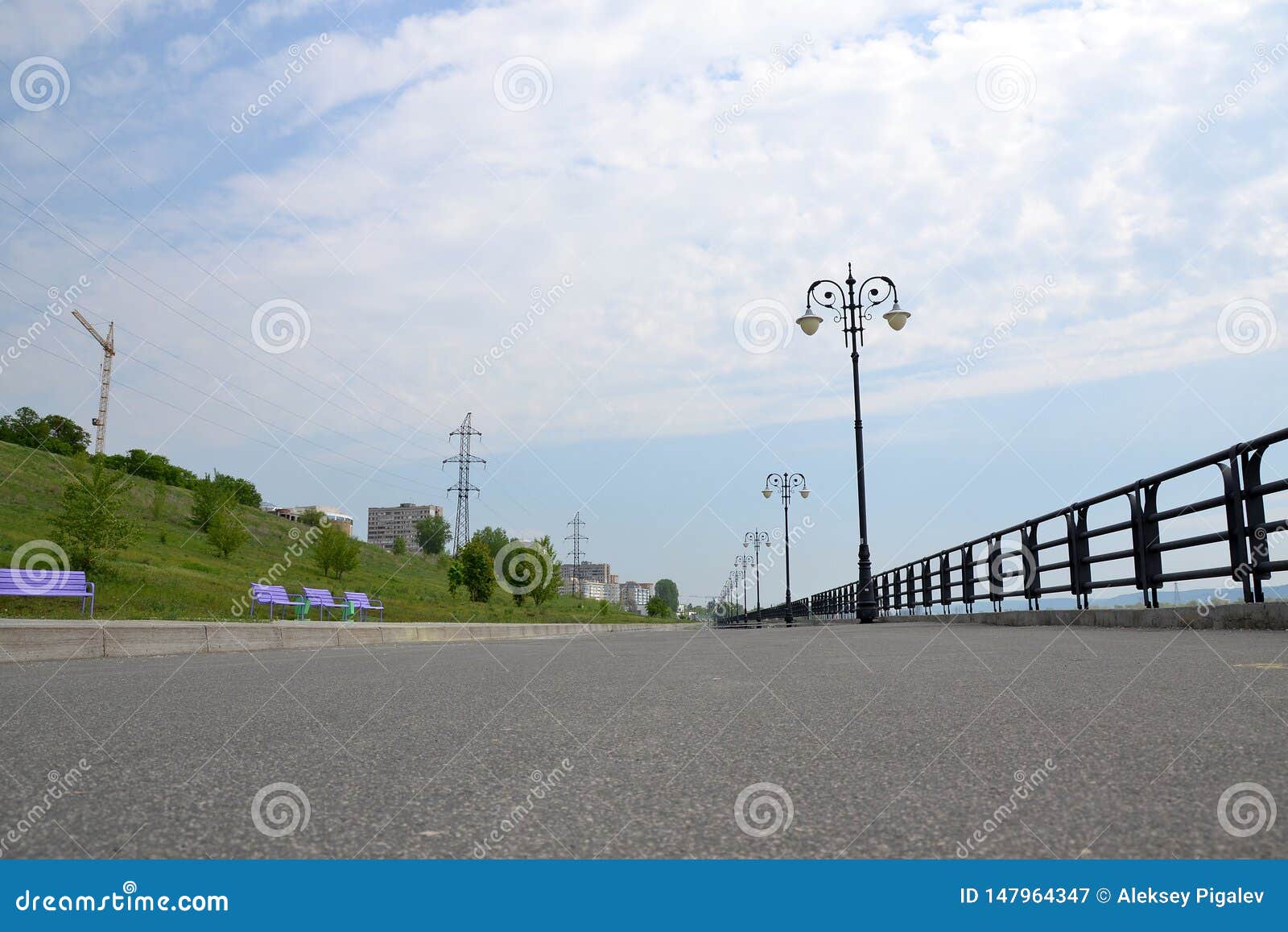 Smooth Asphalt Surface, Looking into the Distance Stock Image - Image ...