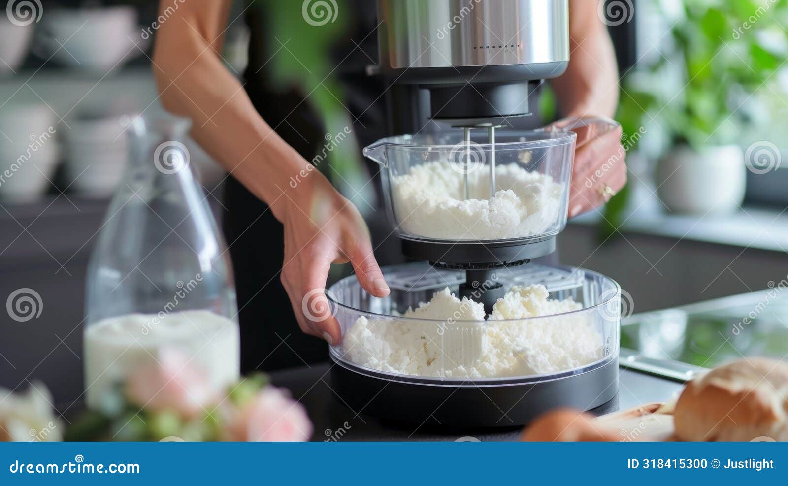 The Smooth and Base of the Food Processor Providing Stability and ...