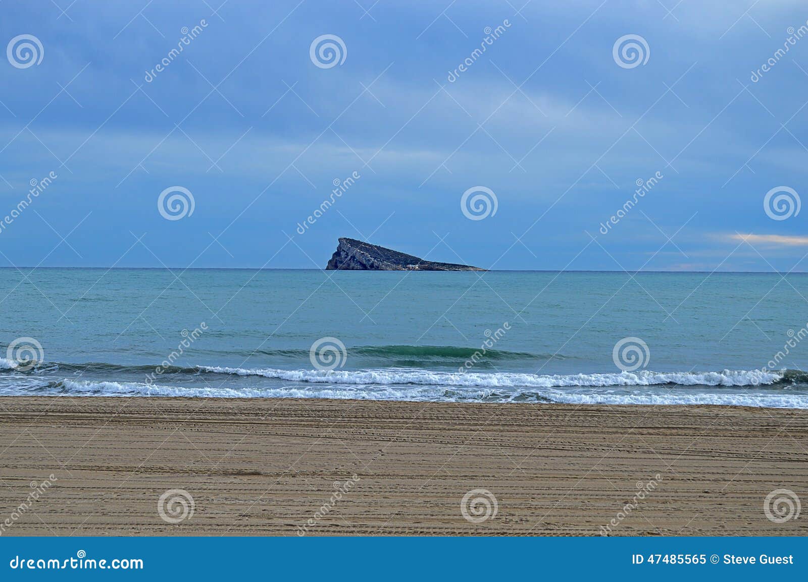 Benidorm Smooth Beach and Sea Stock Image - Image of group, green: 47485565