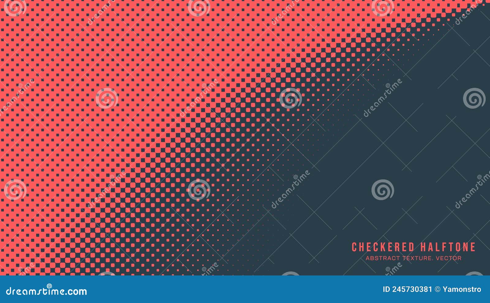 Smooth Bend Border Vector Checker Halftone Pattern Red Blue Abstract ...