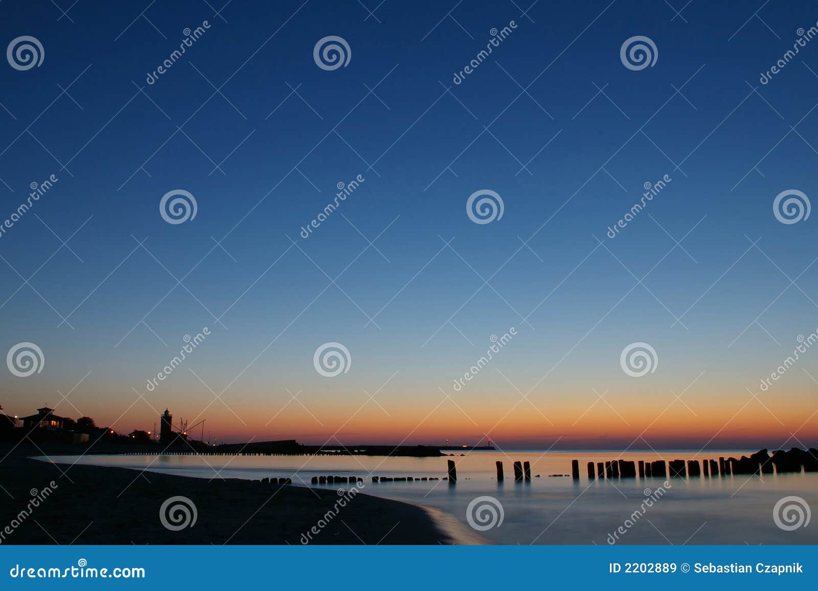 Smooth Blue and Orange Sunset. Stock Image - Image of gradually, sline ...