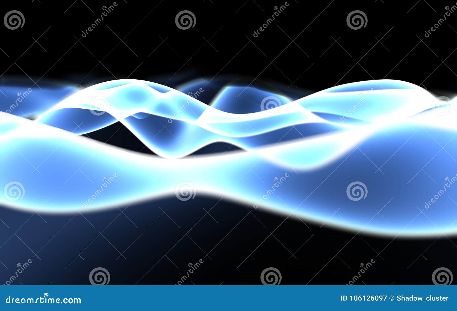 Smooth Blue Plasma Wave Abstract Background with Depth Stock ...