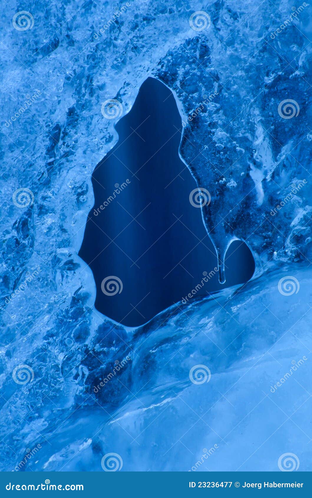 Smooth Blue Wall of Ice with a Window Stock Image - Image of arctic ...