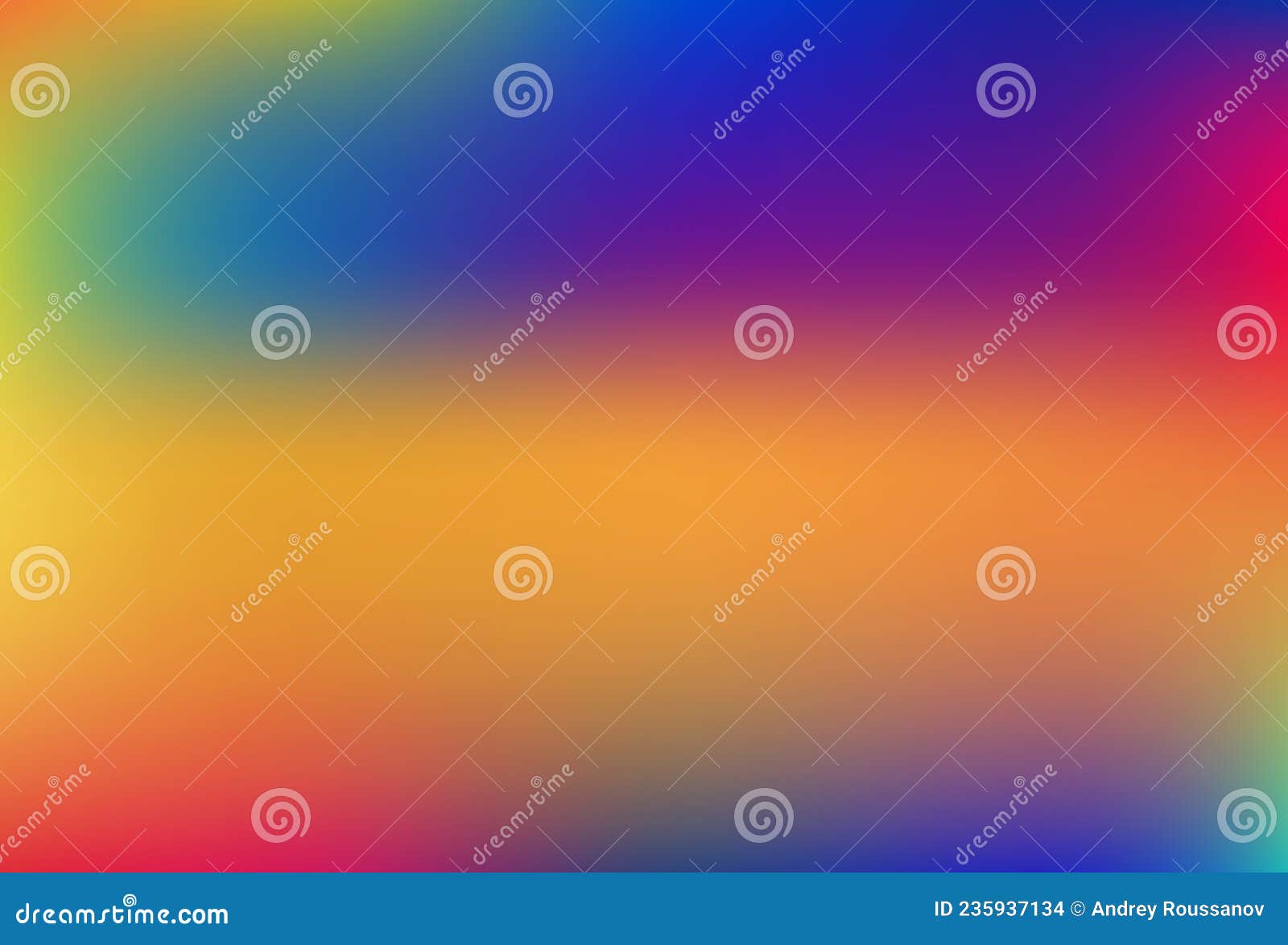 Smooth And Blurry Rainbow Gradient Mesh Drawing. Vector Illustration ...