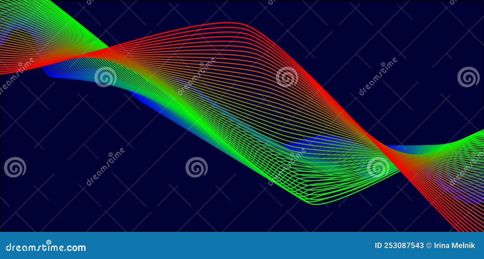 Smooth, Bright Lines in Space. New Abstract Background. 3d Stock Vector ...