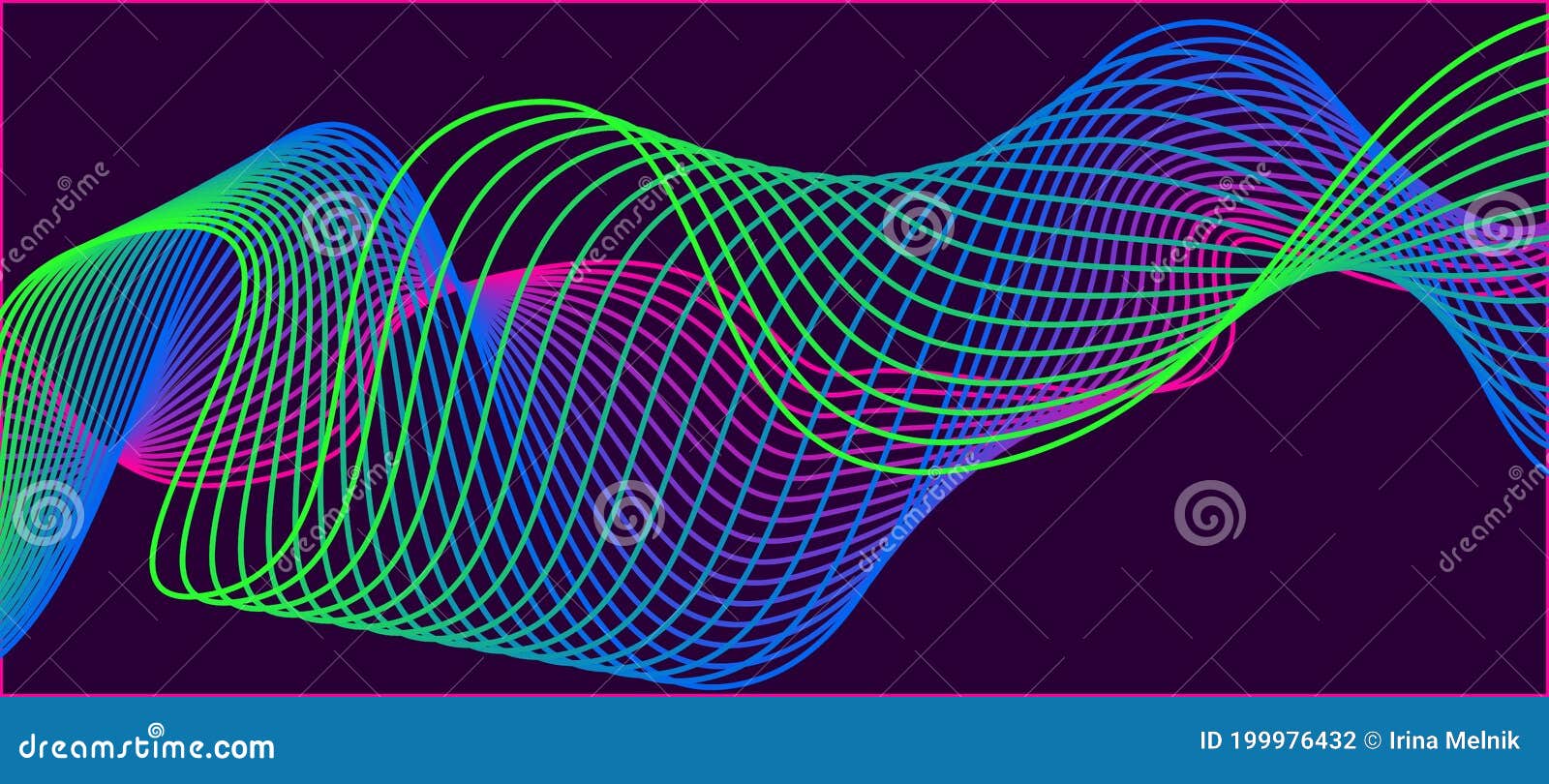 Smooth, Bright Lines in Space. New Abstract Background Stock ...