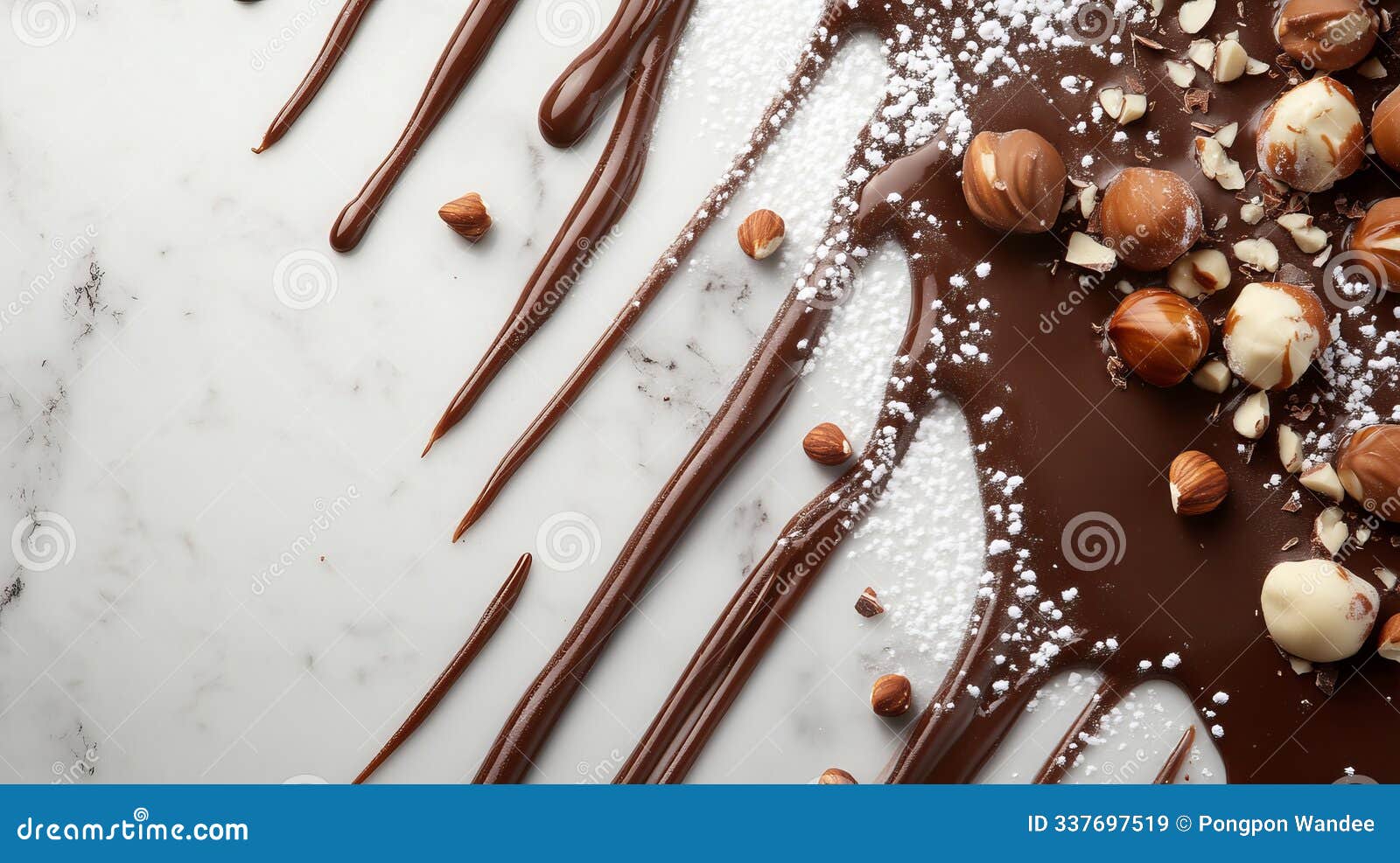 Smooth Chocolate Flowing In Rippled Wave Pattern Generated By AI Stock ...