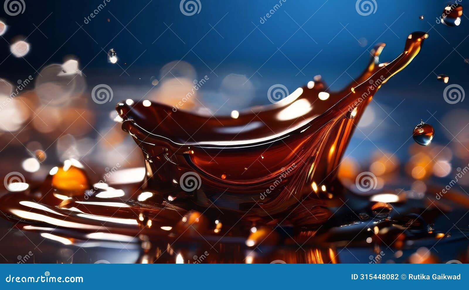Smooth Chocolate Syrup Texture Up Close Stock Illustration ...
