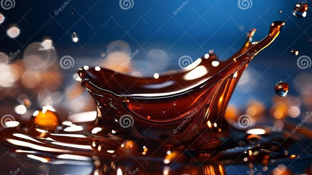 Smooth Chocolate Syrup Texture Up Close Stock Illustration ...