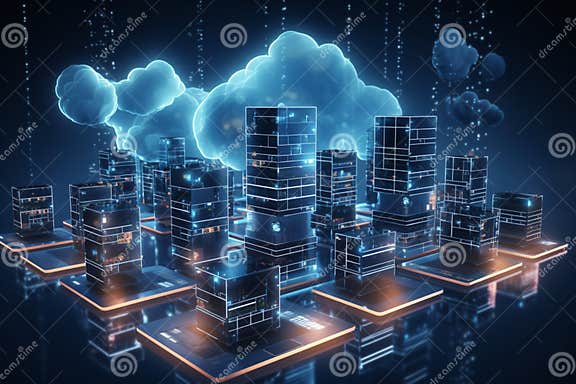 Smooth Cloud Data Migration Effortless Transitioning Stock Illustration ...