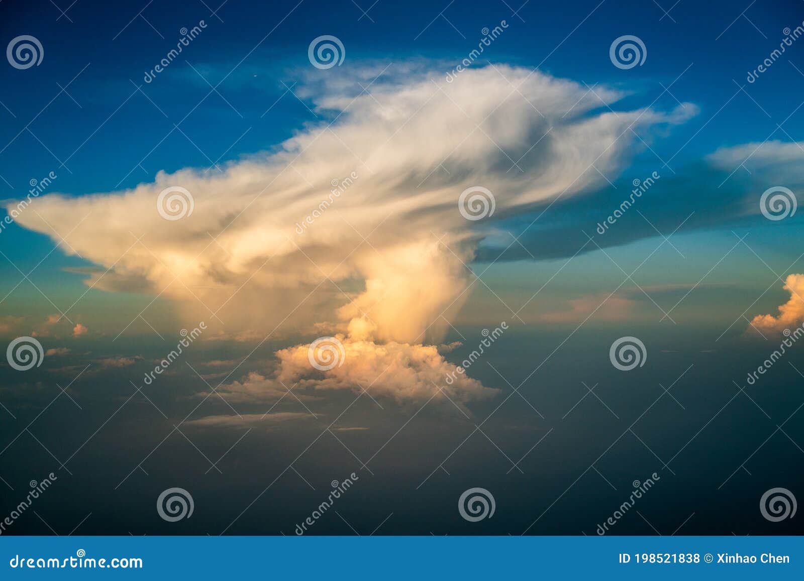 Smooth clouds in the sky stock photo. Image of appears - 198521838