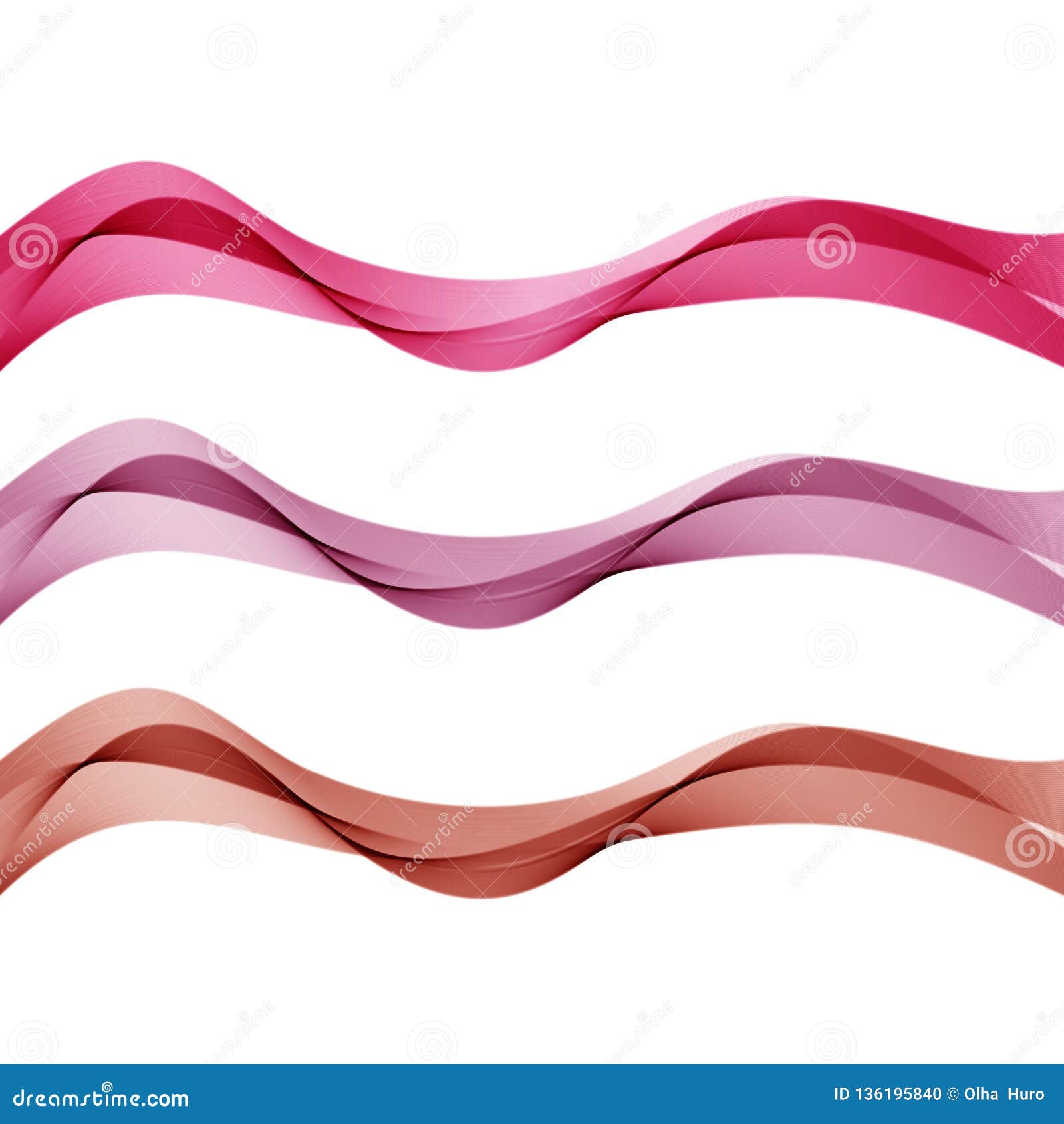 Smooth Colored Abstract Waves. Element Design Brochures,flyers,and Web ...