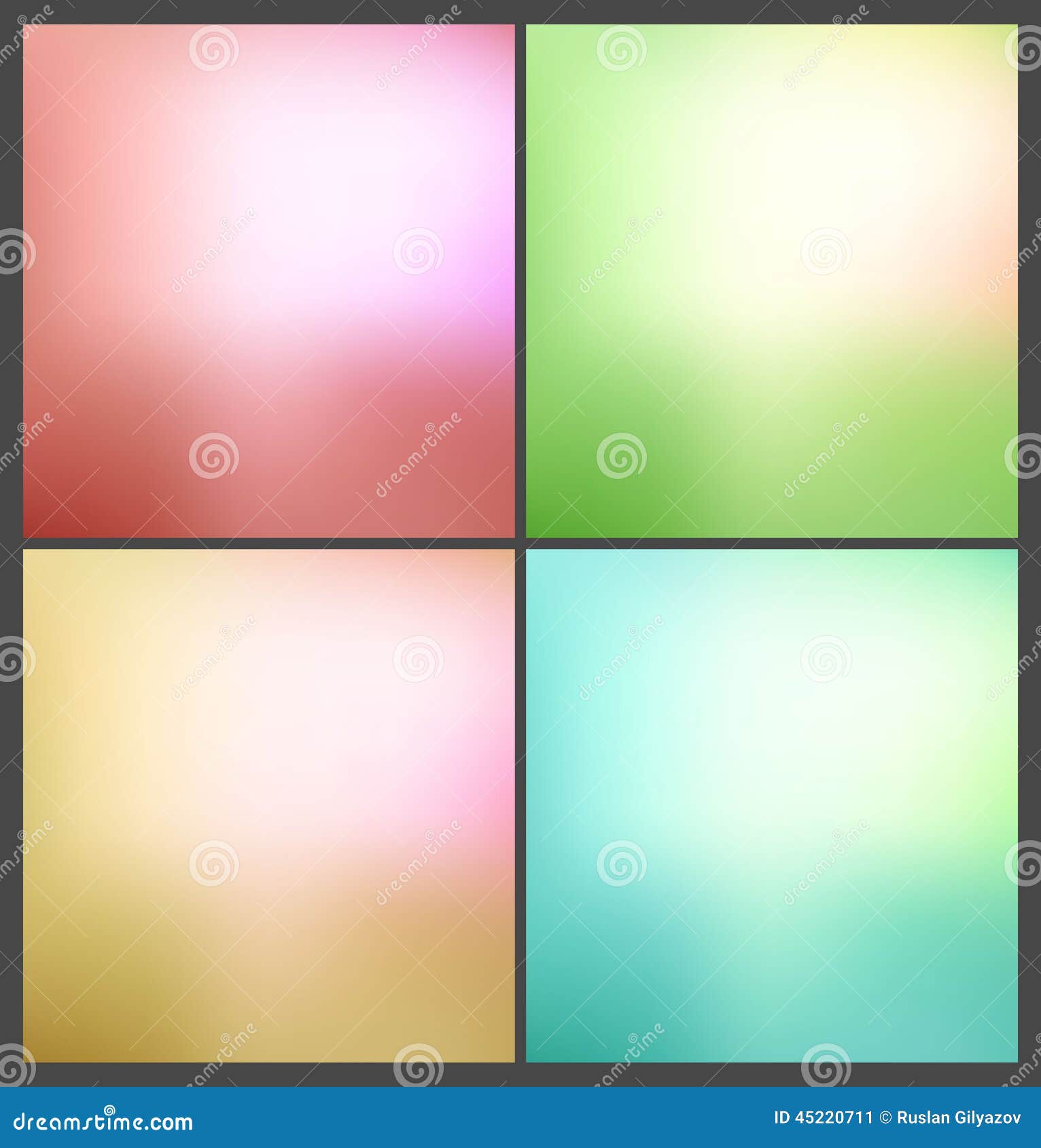 Smooth Colorful Backgrounds Collection Stock Illustration ...