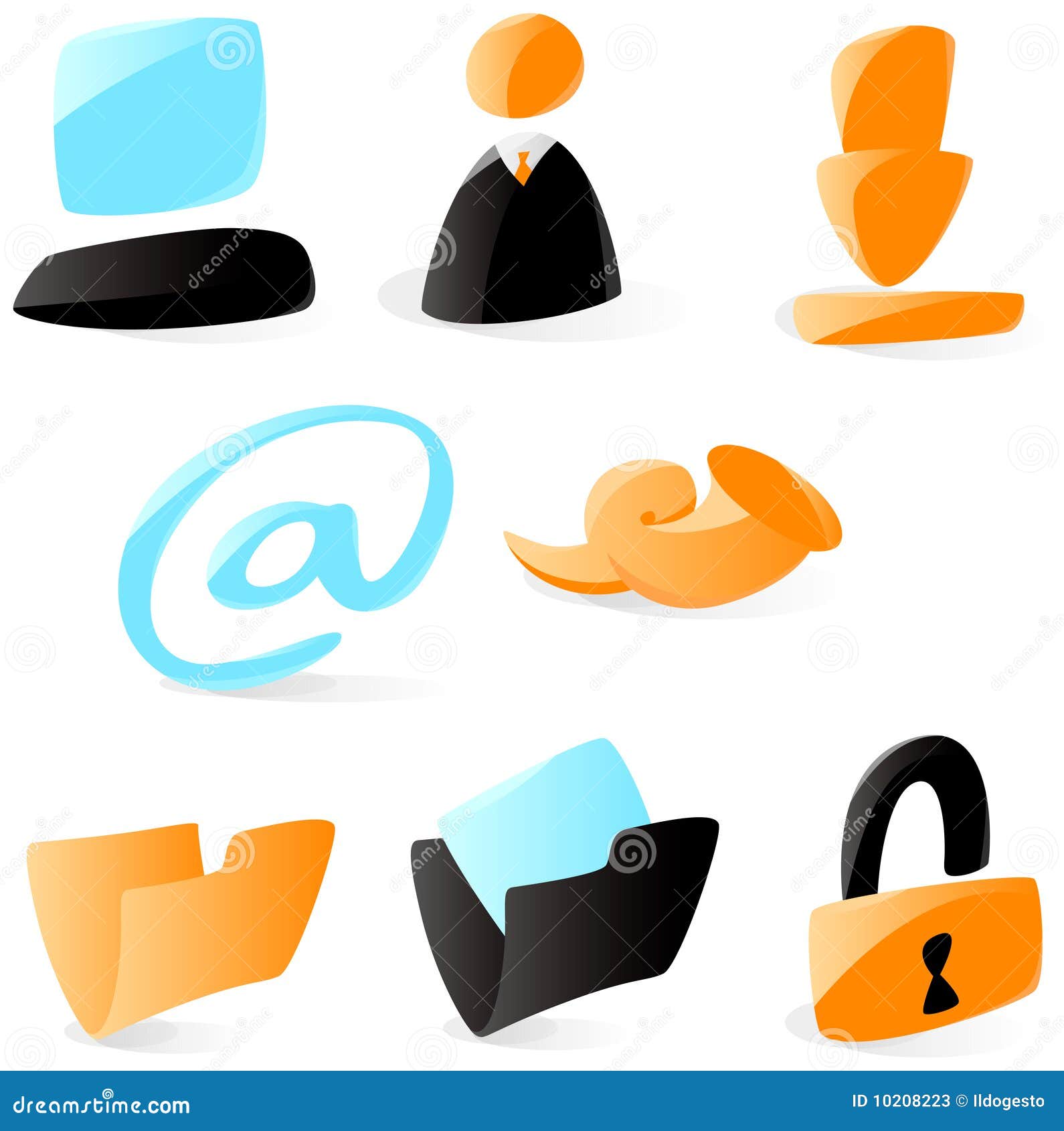 Computer File Formats Vector Icons Set | CartoonDealer.com #115590146
