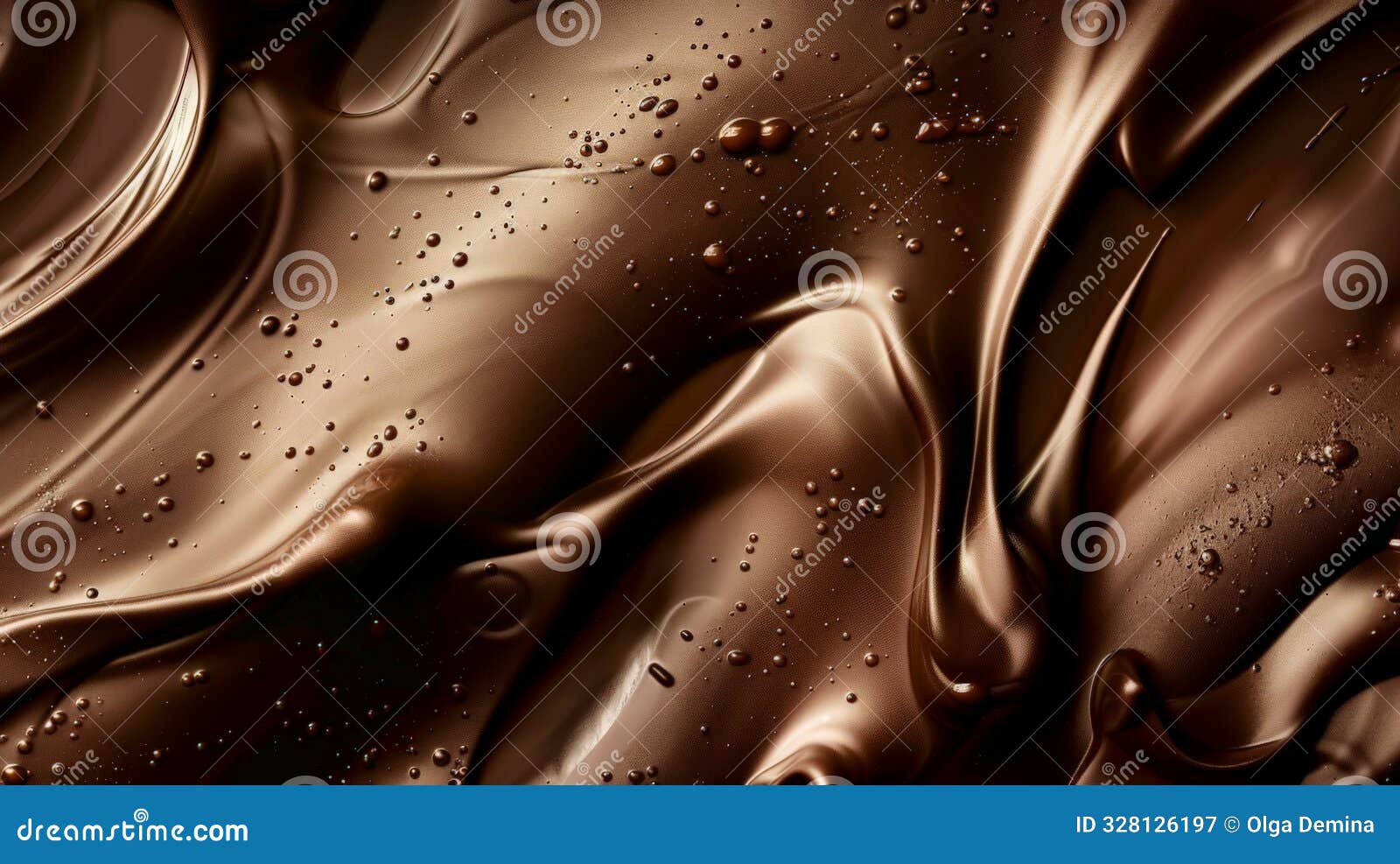 Smooth and Creamy Melted Chocolate Texture with Delicate Patterns ...