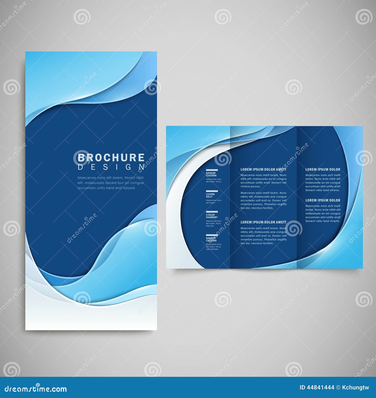 Smooth Curve Lines Background Brochure Template Stock Vector ...