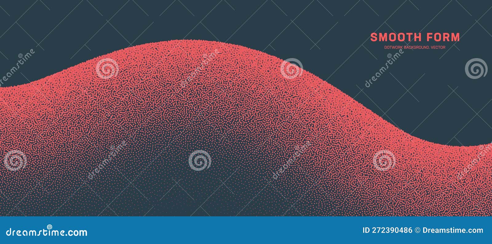 Smooth Curved Form Vector Red Dotwork Minimal Provocative Abstract ...