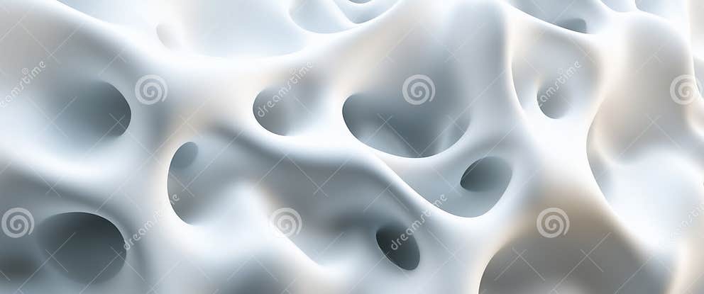 Smooth Curved Surface with Organic White Forms and Soft Depth Stock ...