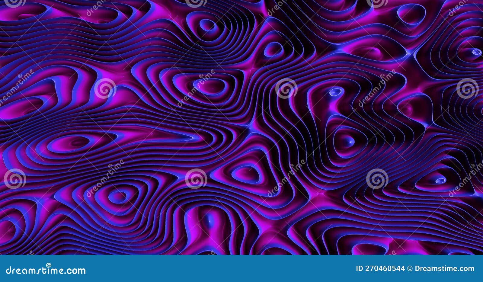 Smooth Curves and Circles. Purple Pink Ripples Waves Stock Illustration ...