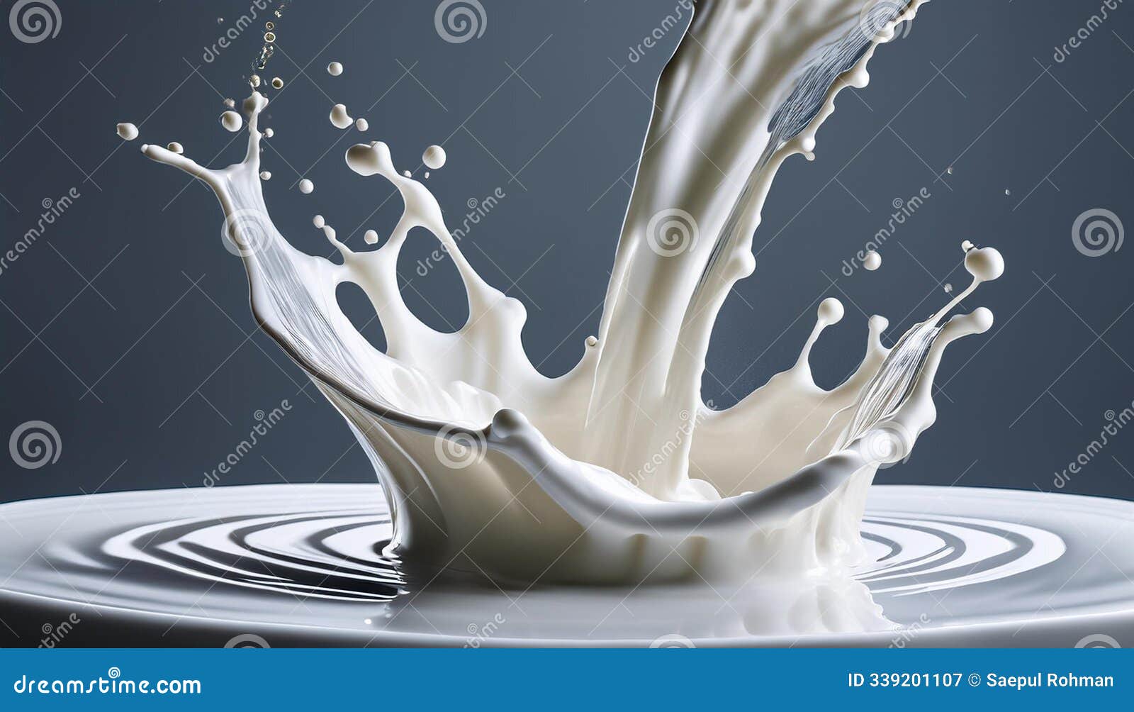 Splash of Pure Milk in a Container Stock Illustration - Illustration of ...
