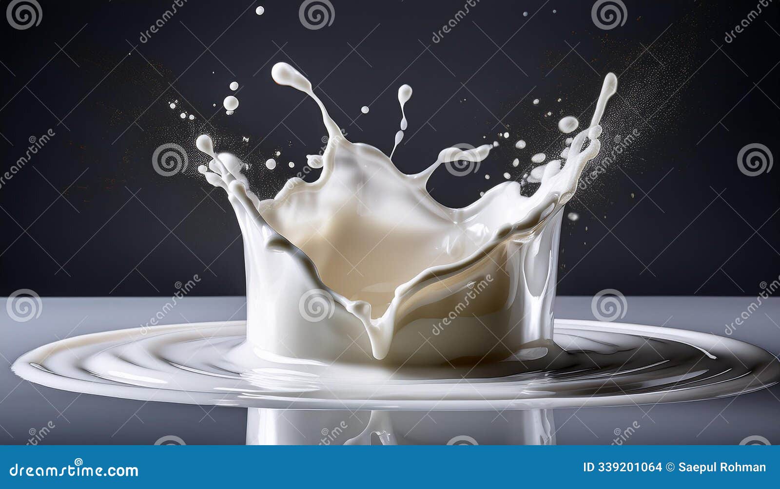 Splash of Pure Milk in a Container Stock Illustration - Illustration of ...