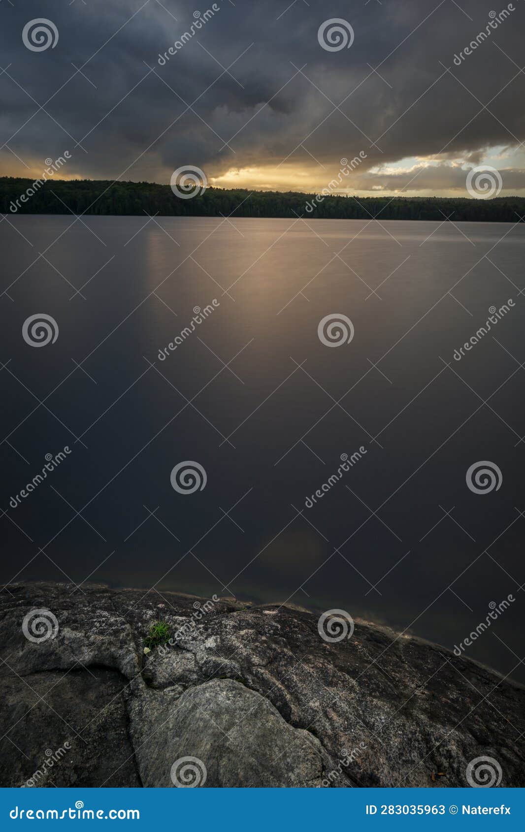 Dark cloud dark lake stock image. Image of storm, calm - 283035963