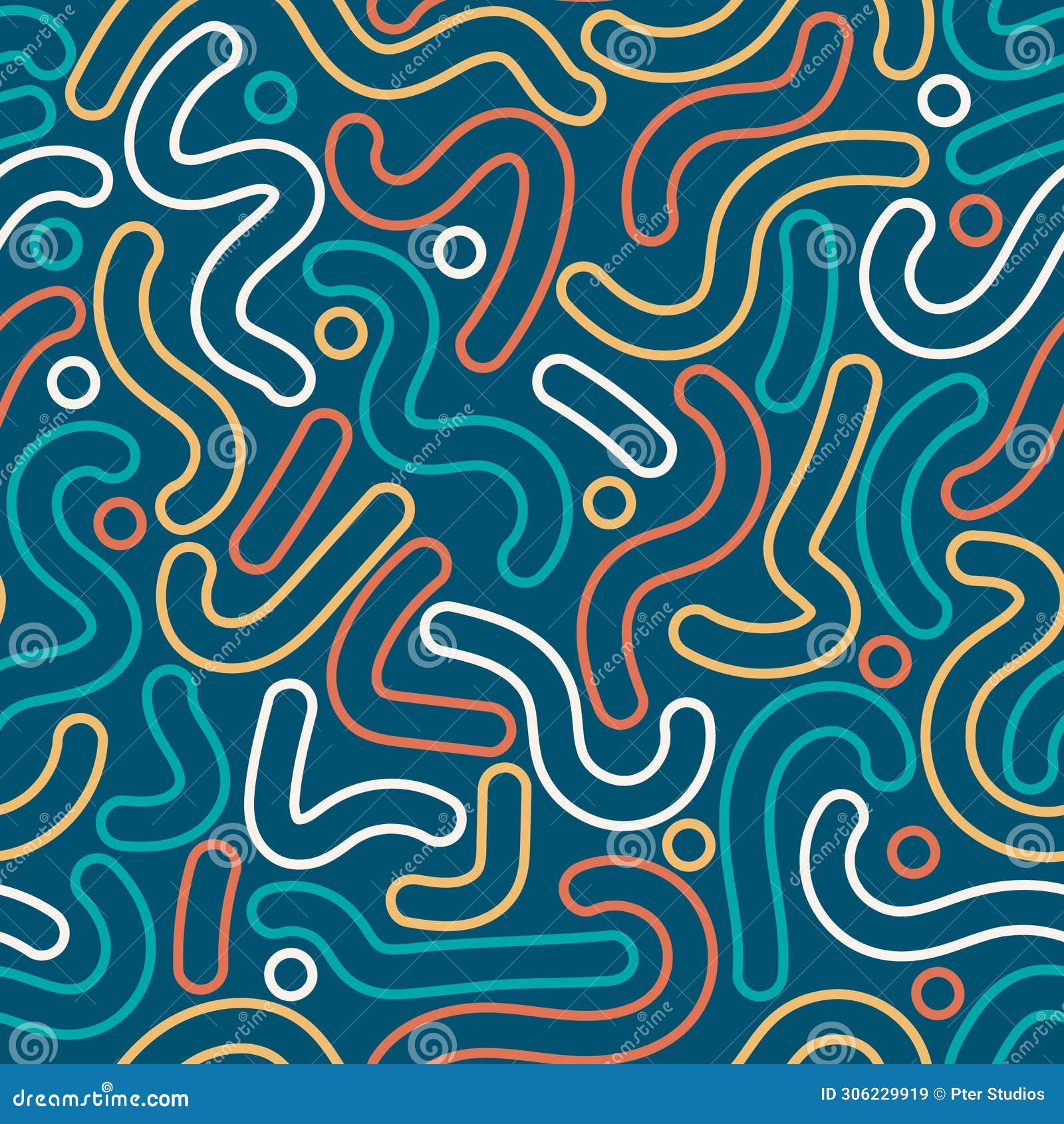 Smooth and Clean Memphis Stripe Pattern Illustration with Colorful Bold ...