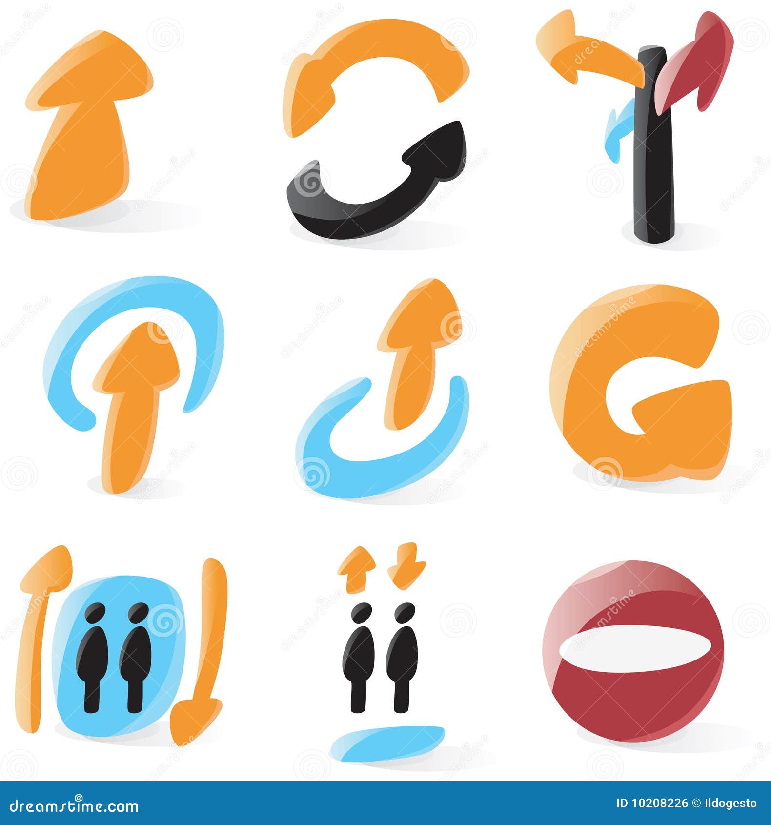 Directions Icons Vector Illustraton Set | CartoonDealer.com #233923341