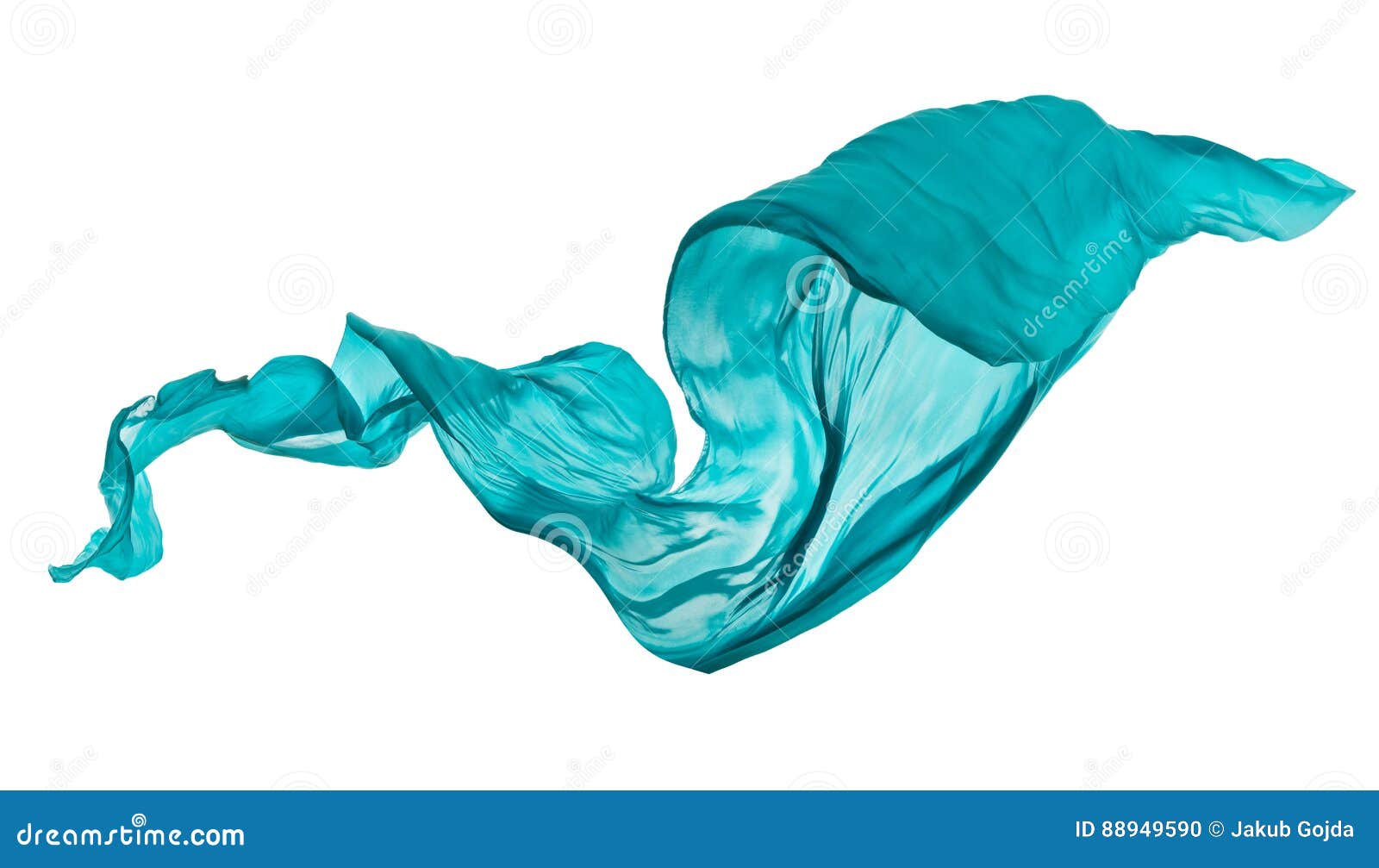 Smooth Elegant Blue Cloth on White Background Stock Photo - Image of ...