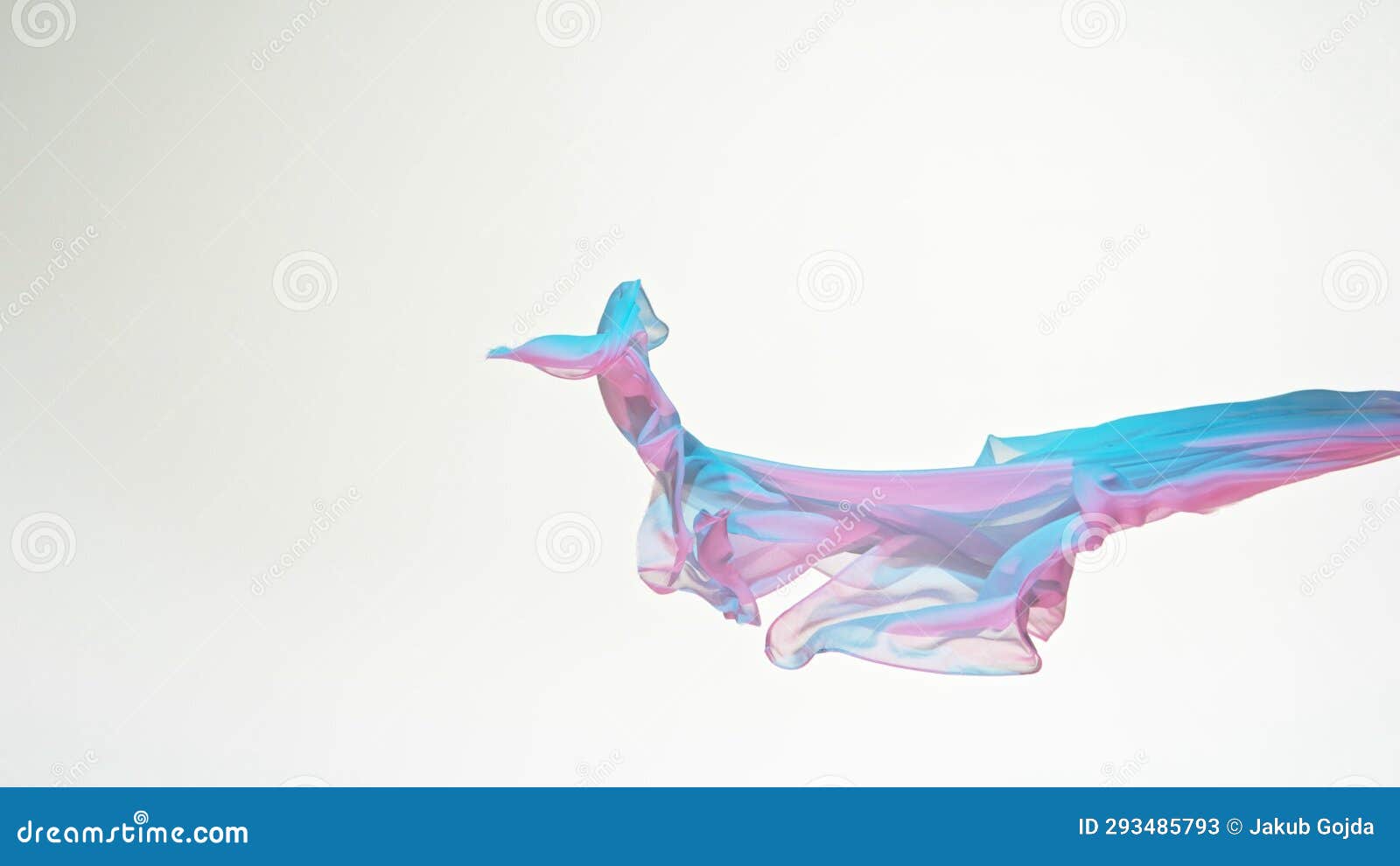 Smooth Elegant Colored Transparent Cloth Separated on White Background ...
