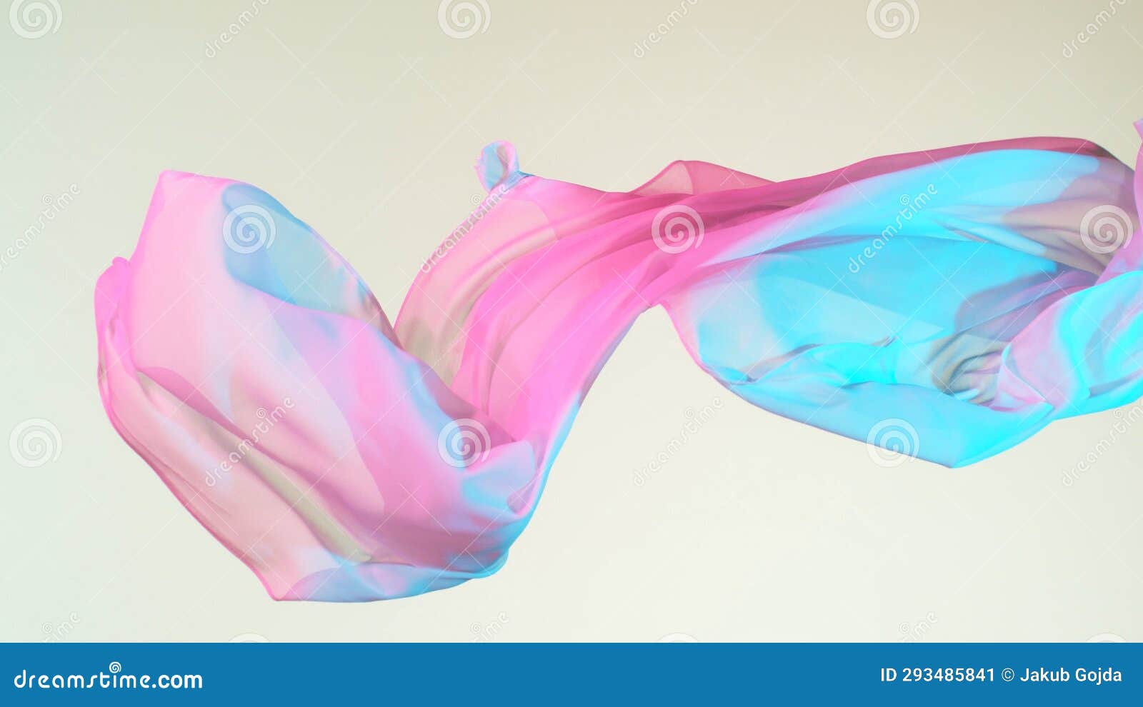 Smooth Elegant Colored Transparent Cloth Separated on White Background ...