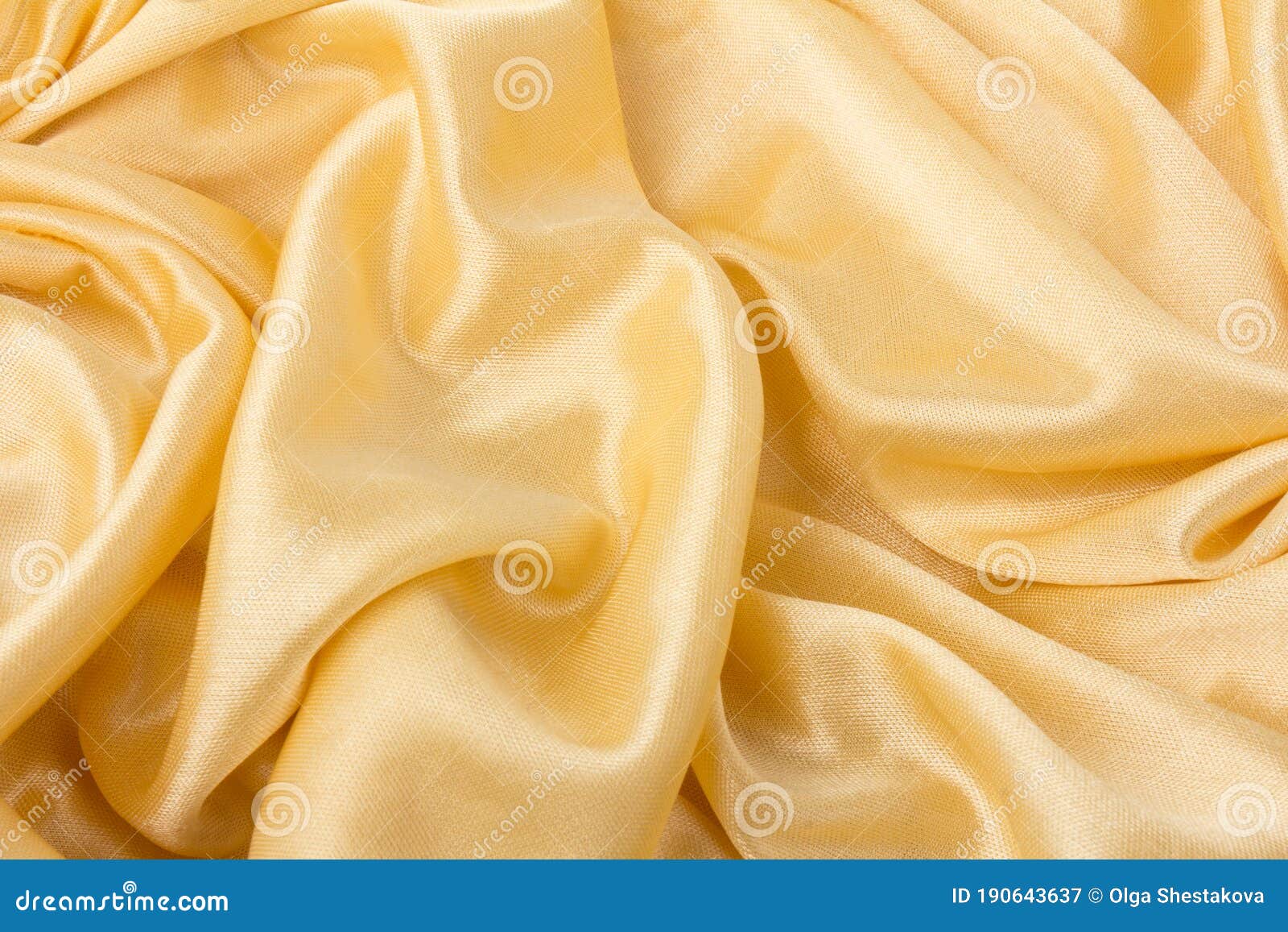 Smooth Elegant Golden Silk Or Satin Luxury Cloth Texture Can Use As