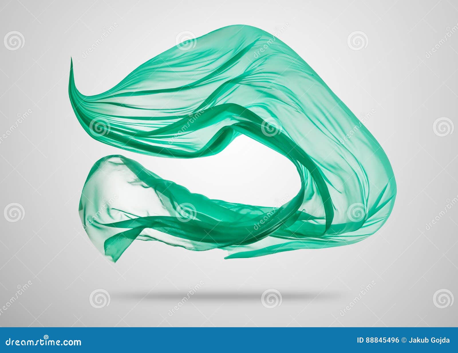 Smooth Elegant Green Cloth on Gray Background Stock Photo - Image of ...