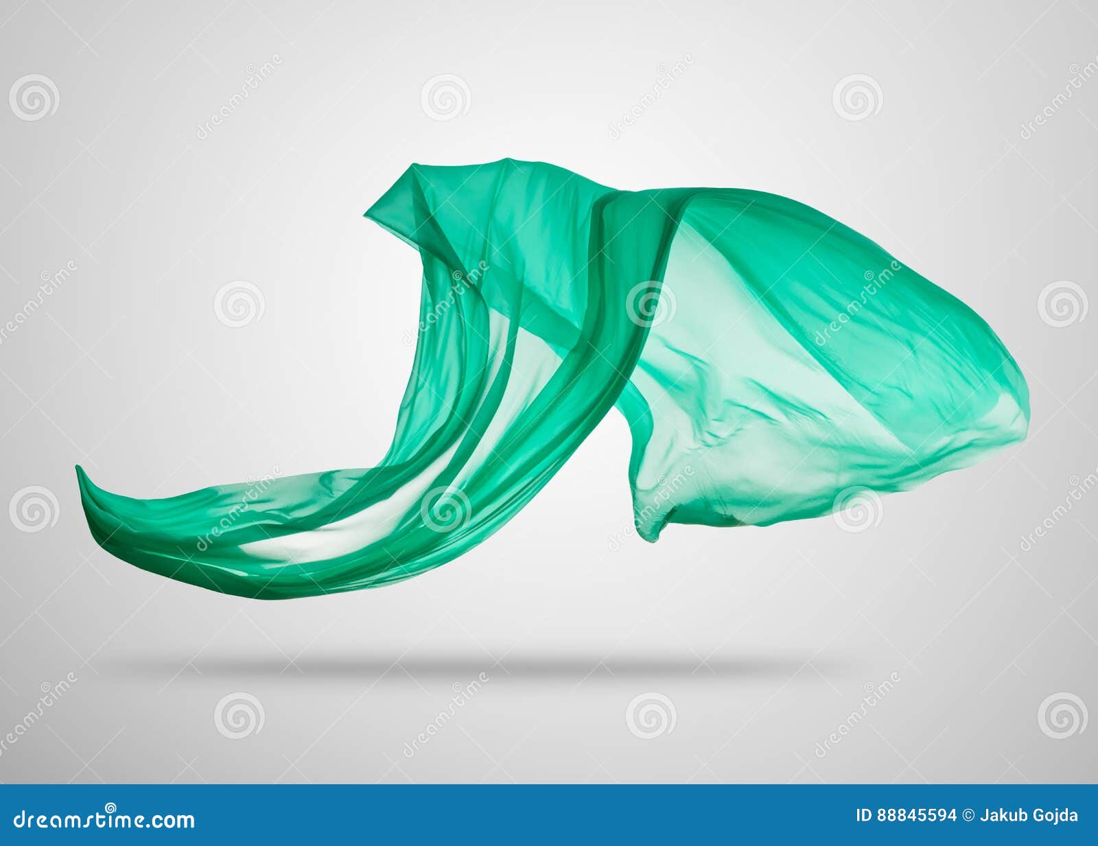 Smooth Elegant Green Cloth on Gray Background Stock Photo - Image of ...