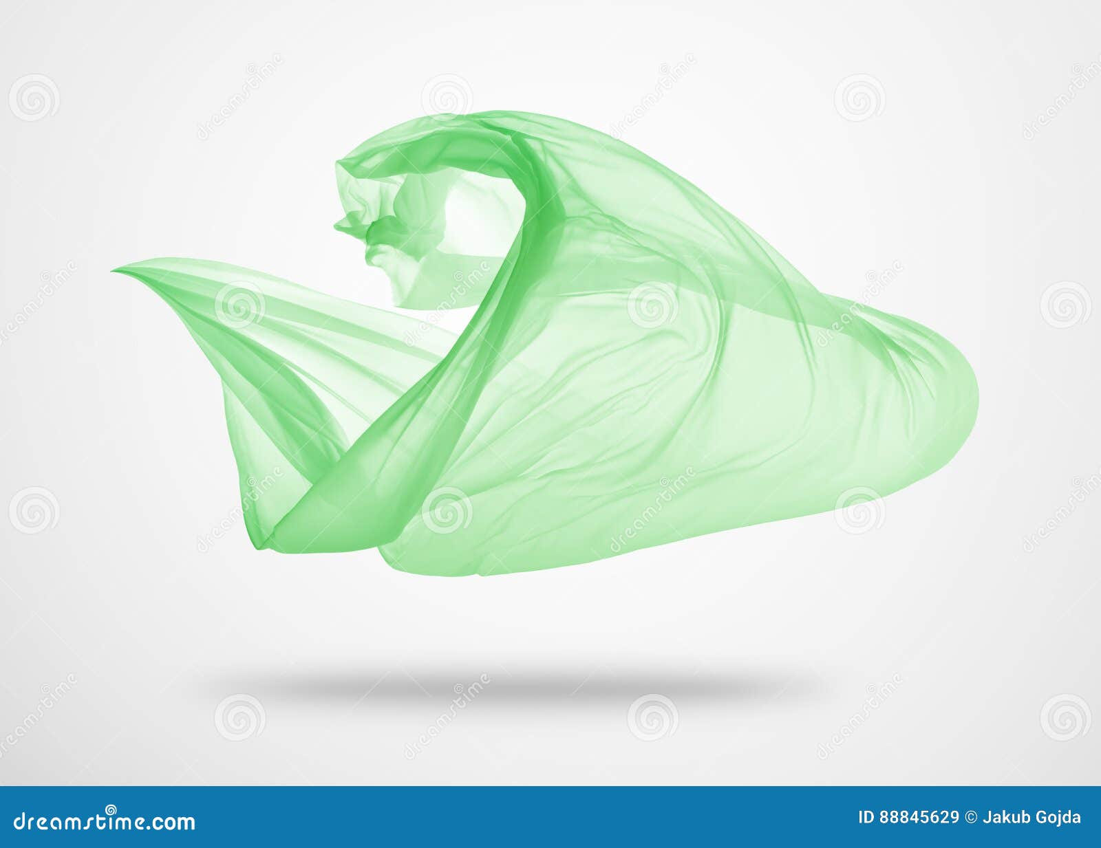 Smooth Elegant Green Cloth on Gray Background Stock Image - Image of ...