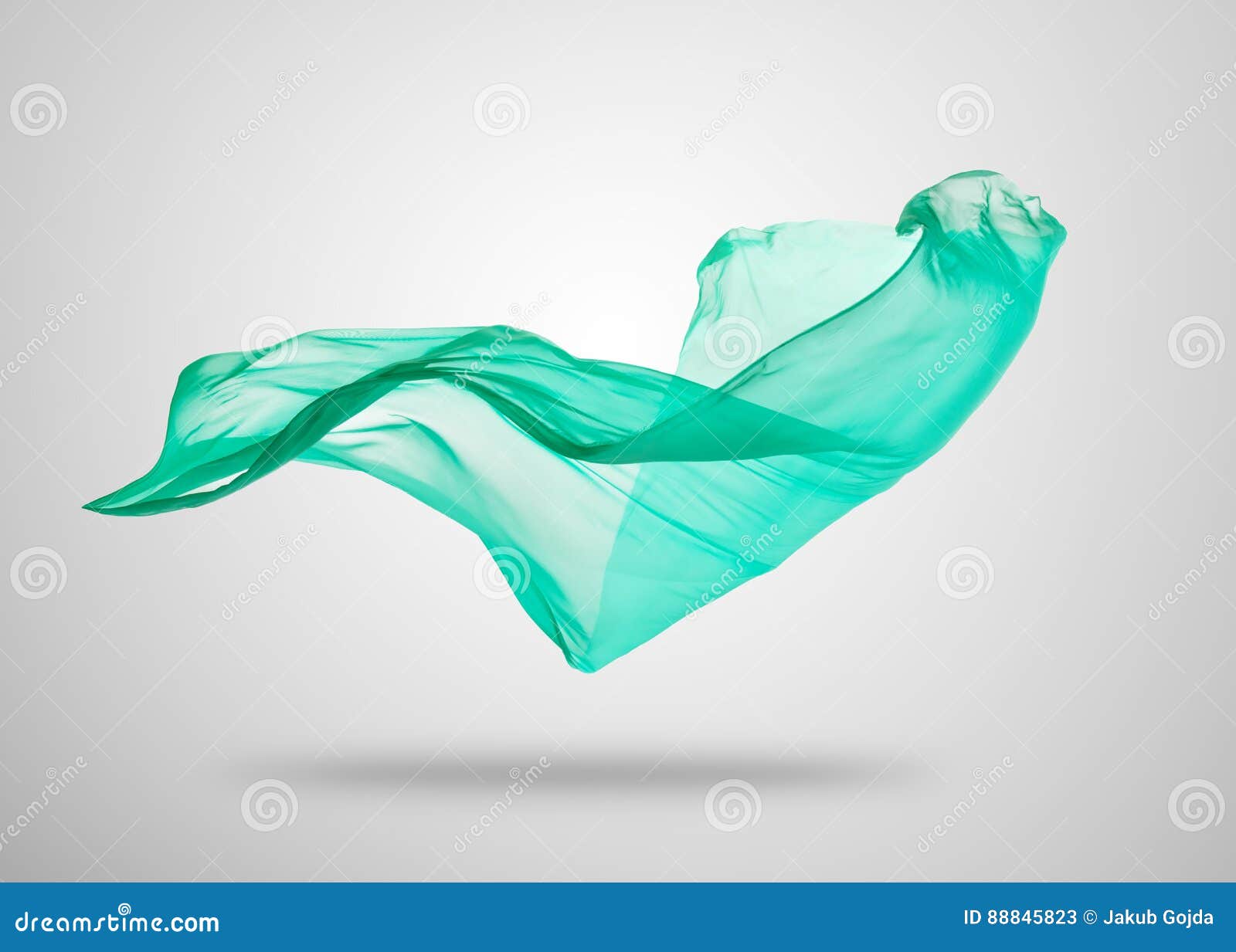 Smooth Elegant Green Cloth on Gray Background Stock Image - Image of ...