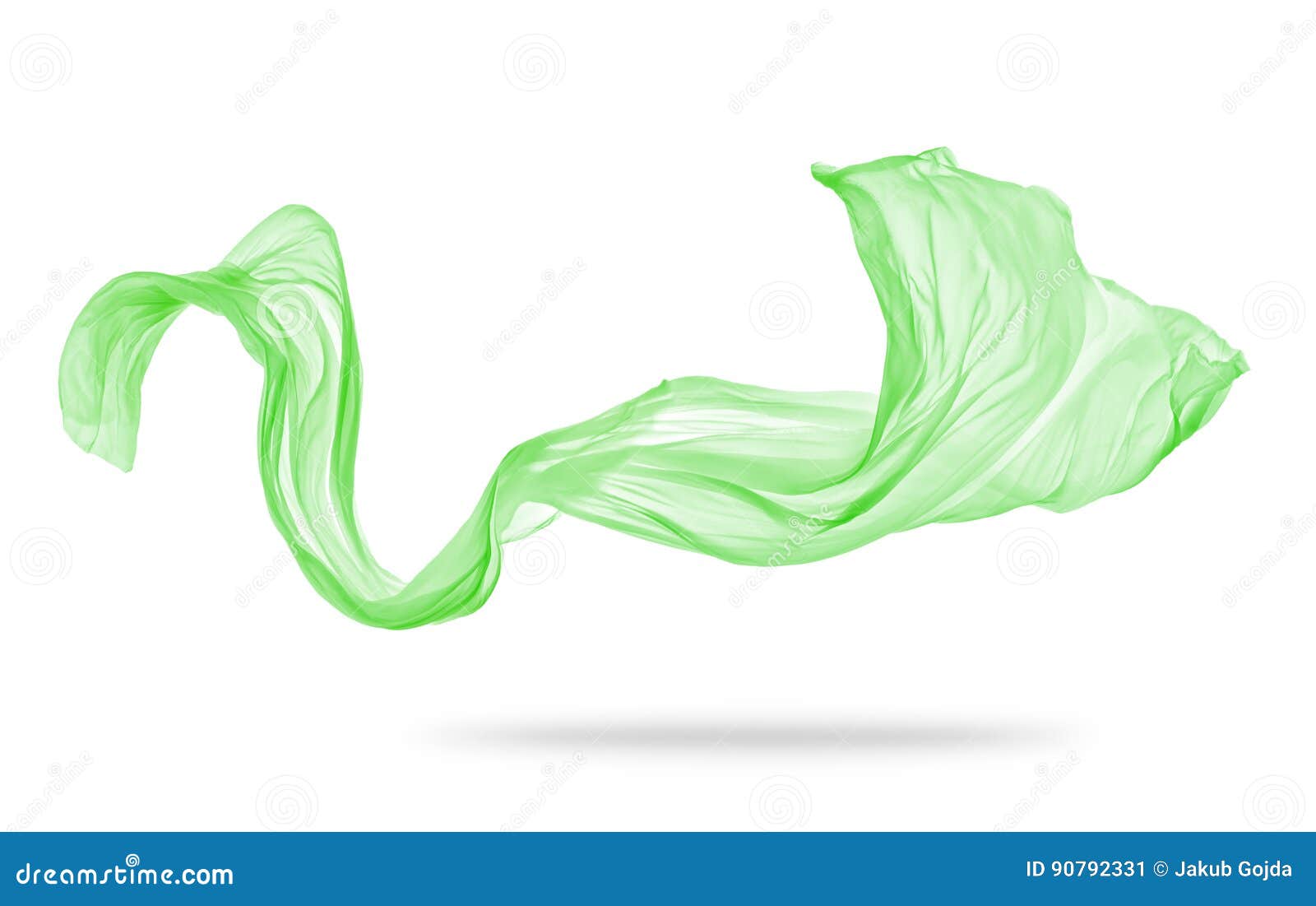Smooth Elegant Green Cloth on White Background Stock Image - Image of ...